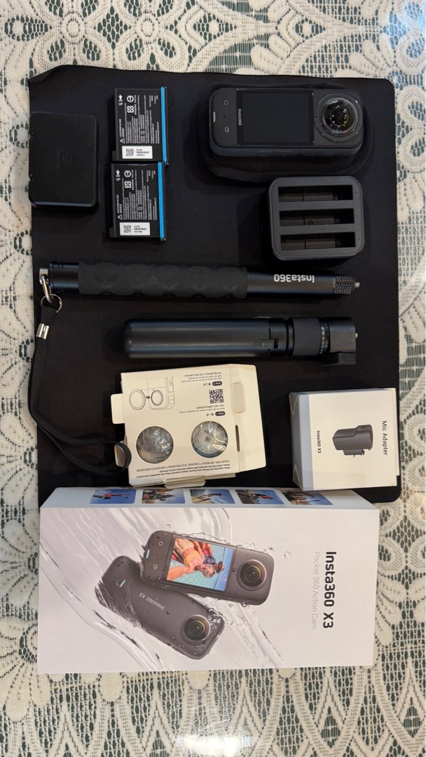 Insta360 X3 360 Action Camera - Complete Set, Photography, Cameras on ...