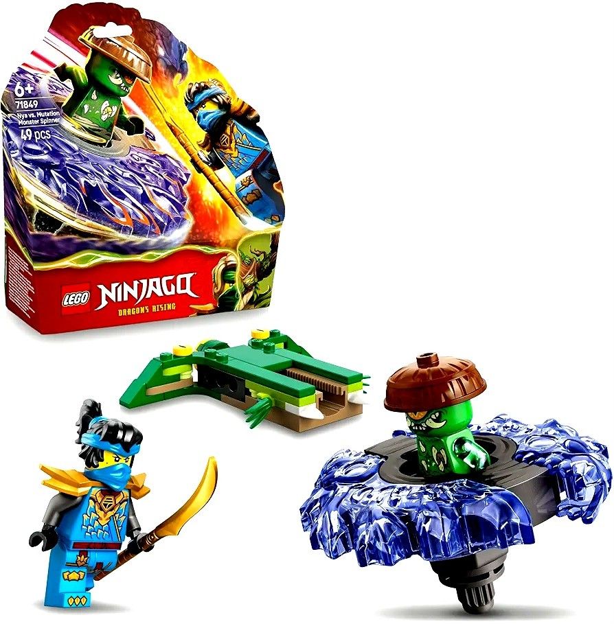 Lego Ninjago Dragons Rising 71849 Nya Vs. Mutation Monster Spinner ...