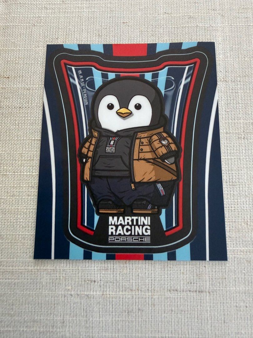 Martini Racing Porsche Penguin Sticker, Car Accessories, Accessories on ...