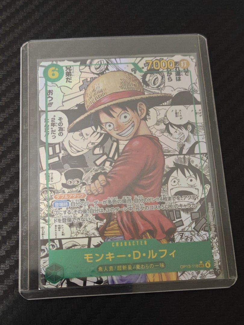 Monkey D. Luffy (Manga Alt Art) OP13-118 SEC Carrying on His Will ...