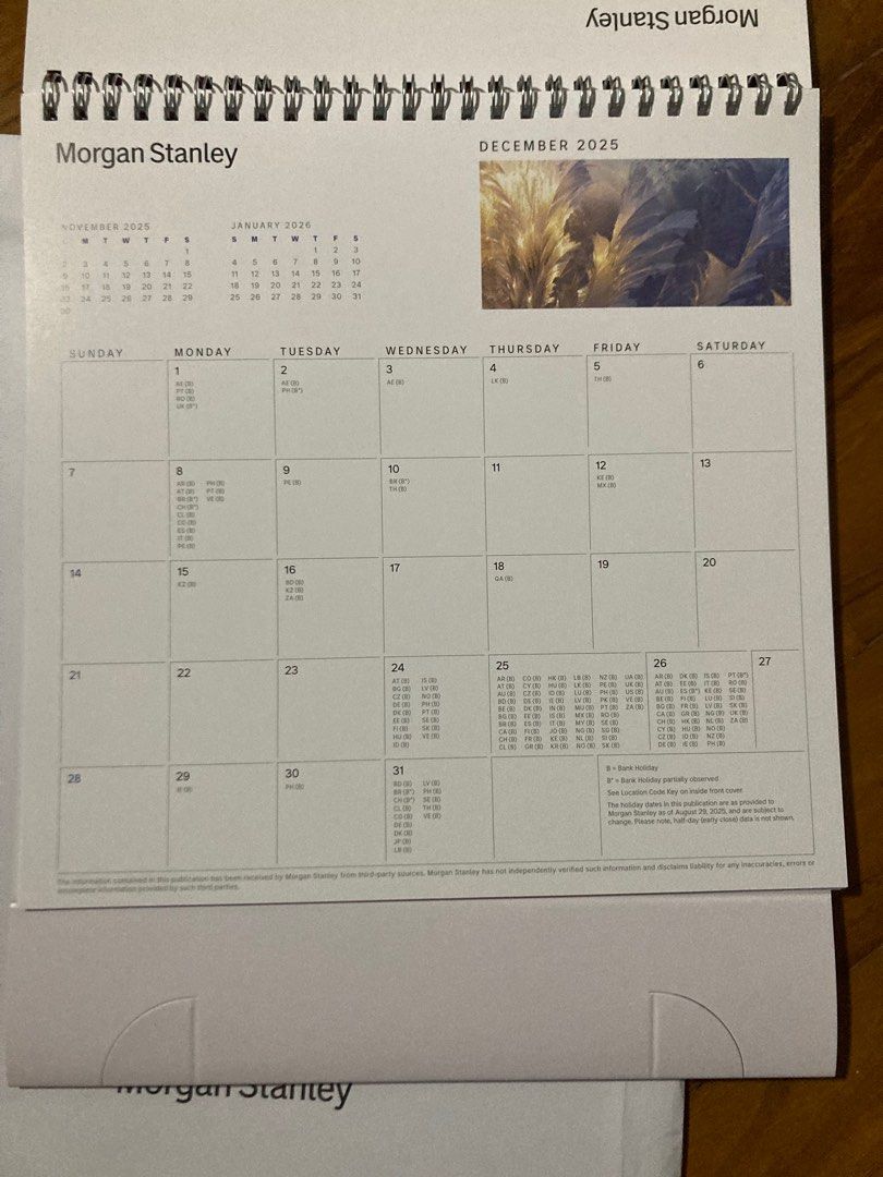 Morgan Stanley 2026 Calendar, Hobbies & Toys, Stationery & Craft, Other ...