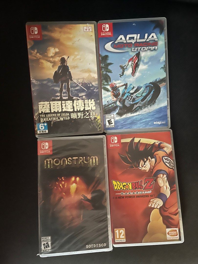 Nintendo Switch Games: Zelda, Aqua Moto, Monstrum, Dragon Ball Z, Video ...