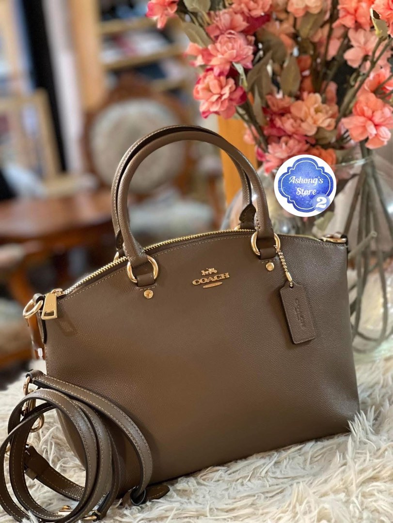 💯ORIGINAL COACH SADIE SATCHEL BAG IN DARK STONE, Women's Fashion, Bags ...