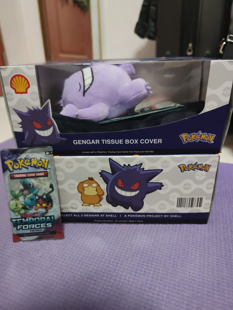 Pokemon Gengar Tissue Box Cover + Trading Card Pack, Hobbies & Toys ...