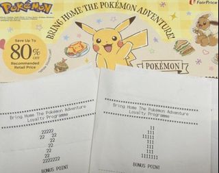 FairPrice/Unity Bonus Points - Pokémon Adventure, Tickets & Vouchers ...