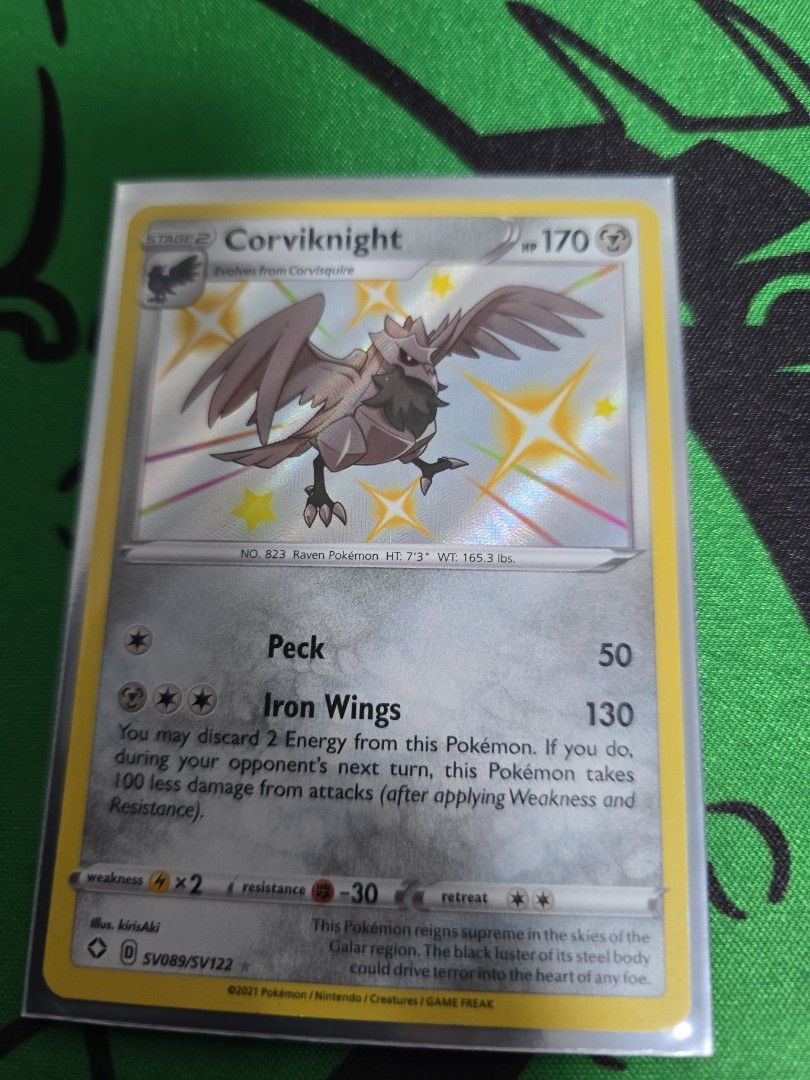 Pokemon Shiny Corviknight, Hobbies & Toys, Toys & Games on Carousell