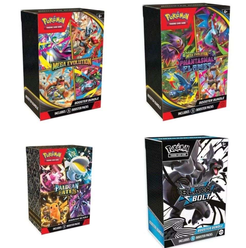 Pokemon TCG Booster Bundle - Mega Evolution, Phantasmal Flames, Paldean ...