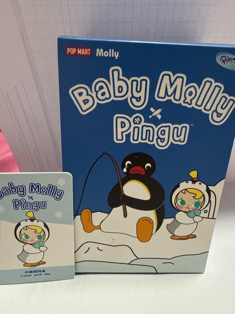 PopMart Baby Molly x Pingu Happy Fishing Series Plush Confirmed Blind ...
