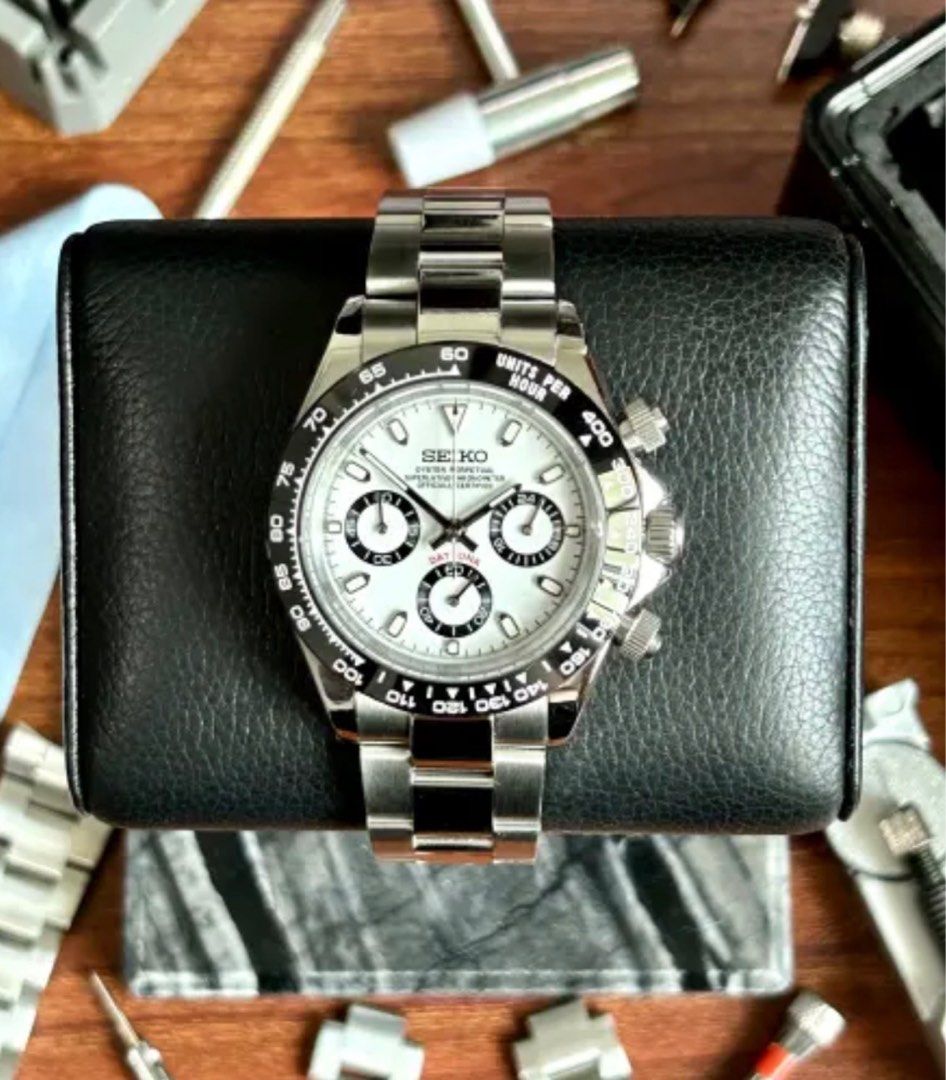 Seiko Mod Rolex Daytona Cosmograph Panda Dial, Men's Fashion, Watches ...