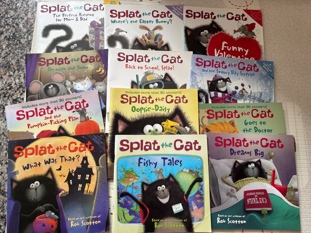 Spat the cat lift-the-flap and sticker book 12 books for $7, Hobbies ...