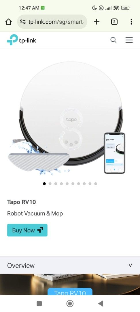 Tapo RV10 Robot Vacuum & Mop, TV & Home Appliances, Vacuum Cleaner ...