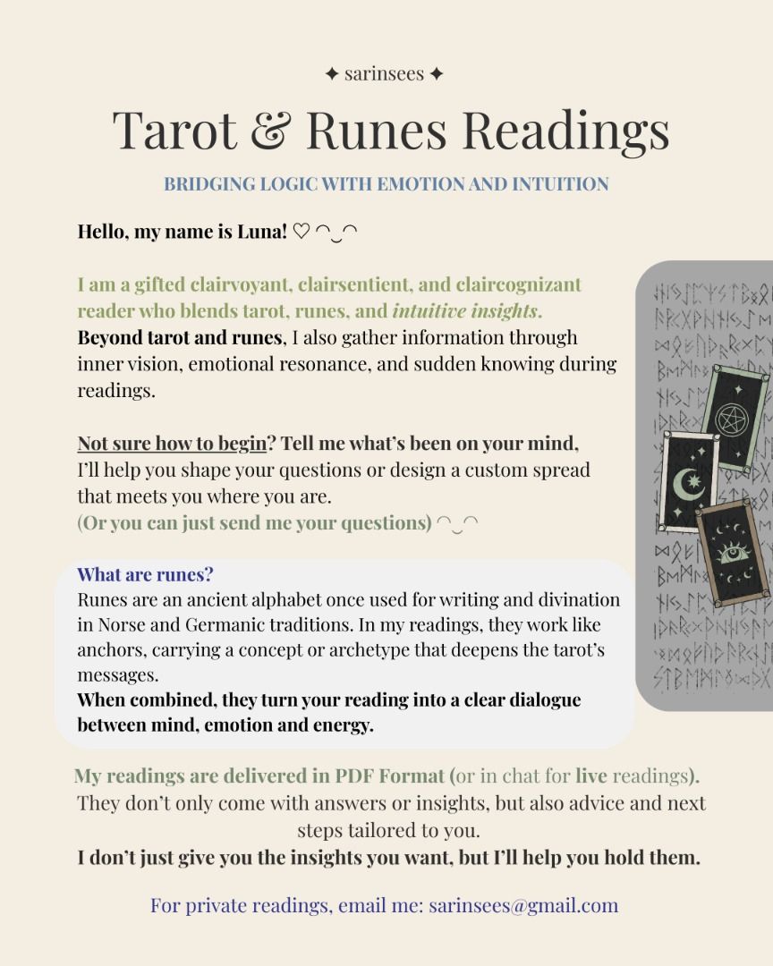 Tarot & Runes Reading - January 2026 Special, Lifestyle Services ...