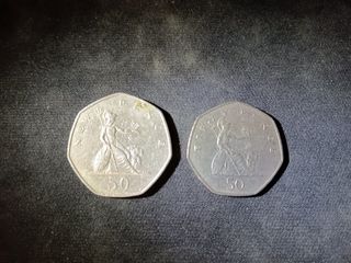 1988 Ireland 1000th Anniversary of Dublin Commemorative 50 Pence Coin ...