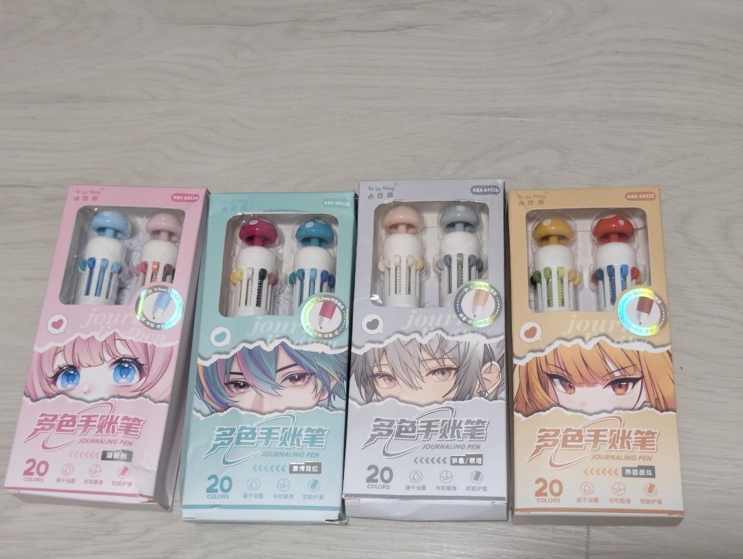 10-Color Mushroom ink Pens Set, Hobbies & Toys, Stationery & Craft ...