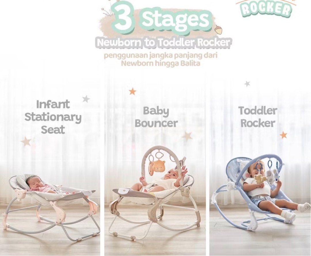 10-in-1 Premium Baby Rocker - Newborn to Toddler, Babies & Kids, Infant ...