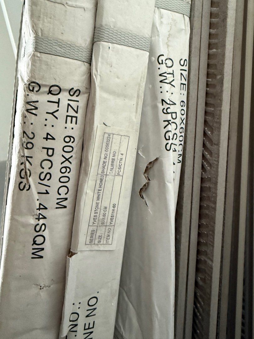 COLLECT ALL $10 Rice field porcelain Tiles (12 Pcs) Yves Stone White ...