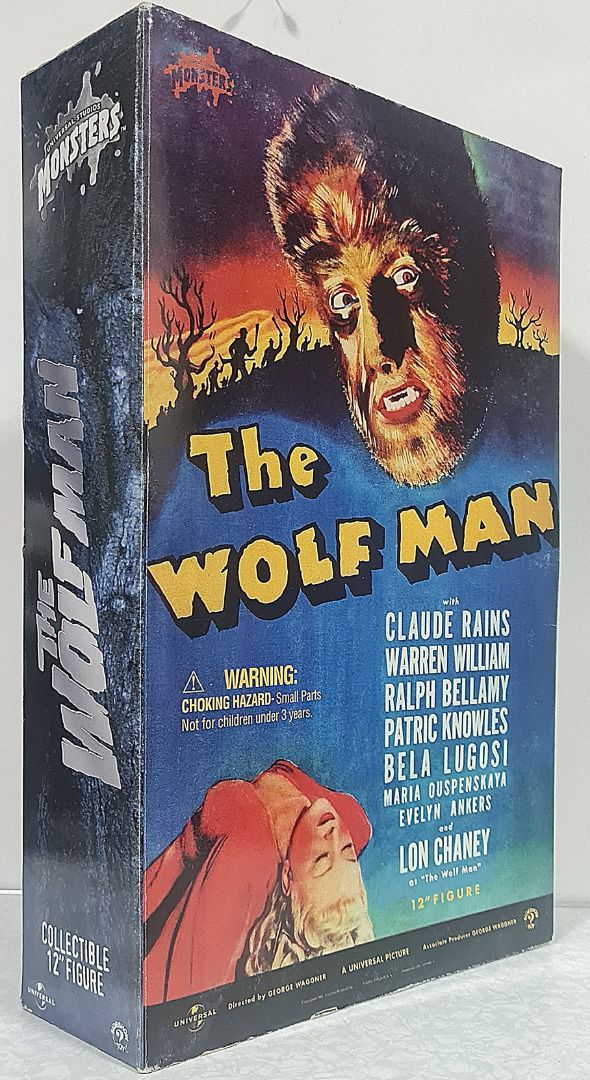 1/6 , 12 inch The Wolf Man , Lon Chaney Universal Studios Monsters ...