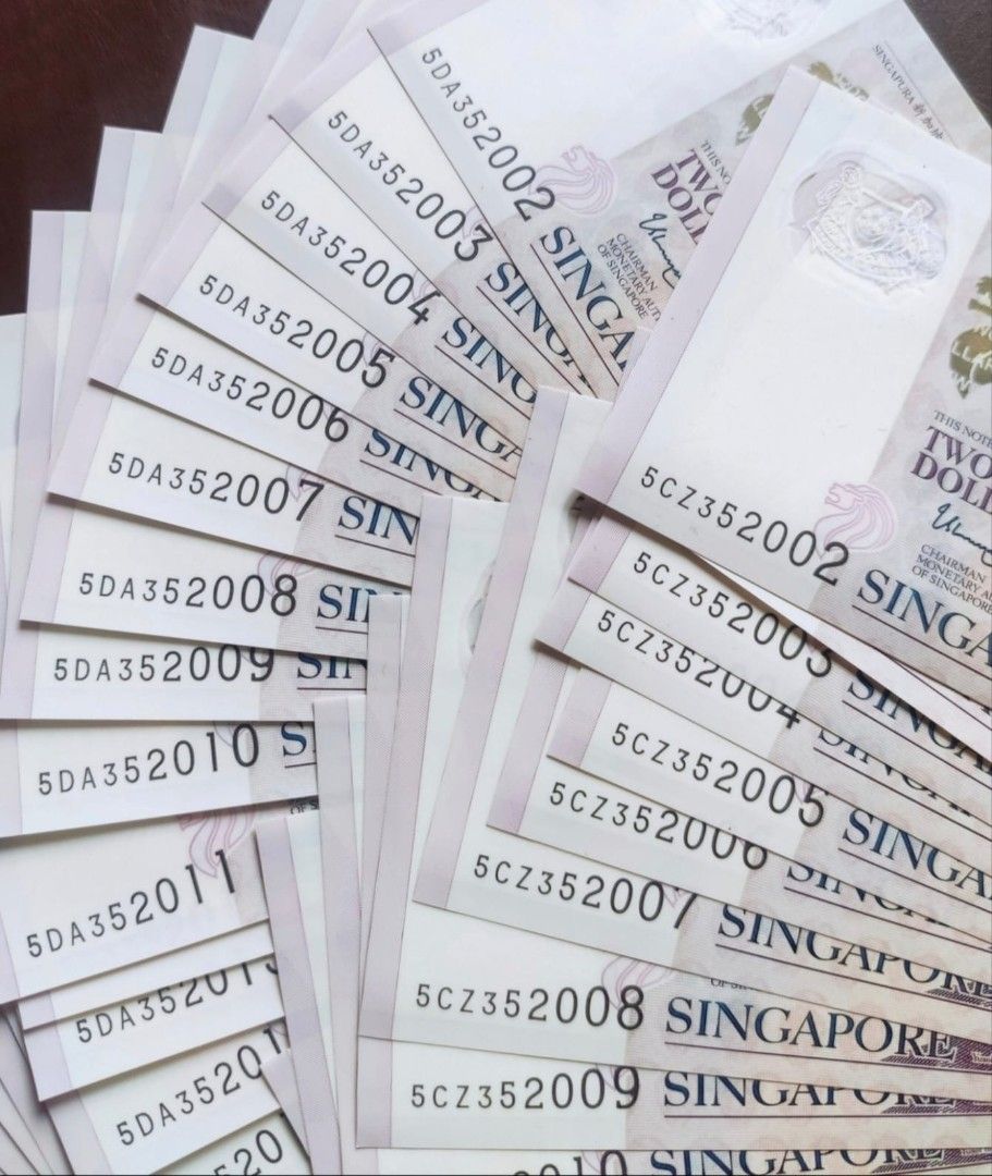 2003-2022 Same number pair Spore $2 notes fancy date birthday serial ...