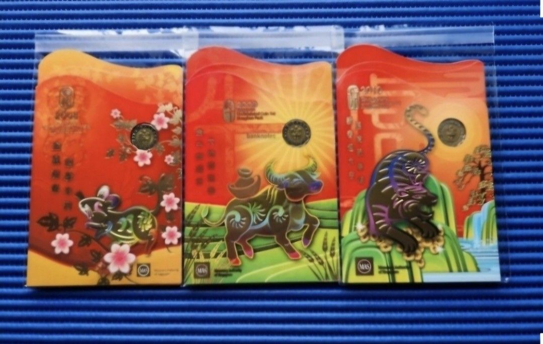 2005-2013 Singapore Lunar Series Uncirculated Coin Set Hongbao Pack ...