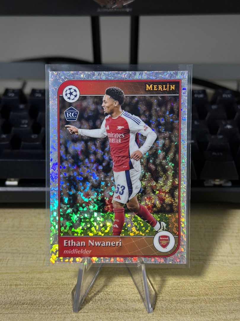 2024-25 Topps Merlin UCC Sparkle Ethan Nwaneri, Hobbies & Toys, Toys ...