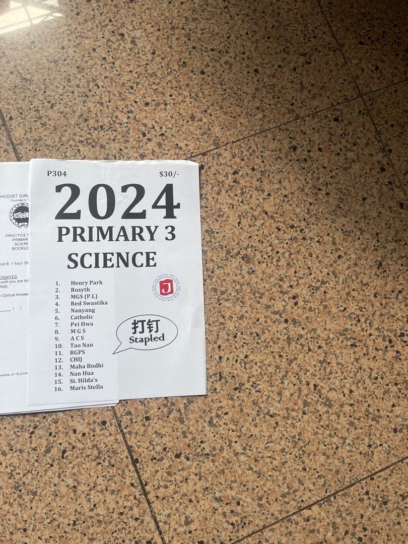 2024 Primary 3 Science Testpapers, Hobbies & Toys, Books & Magazines ...