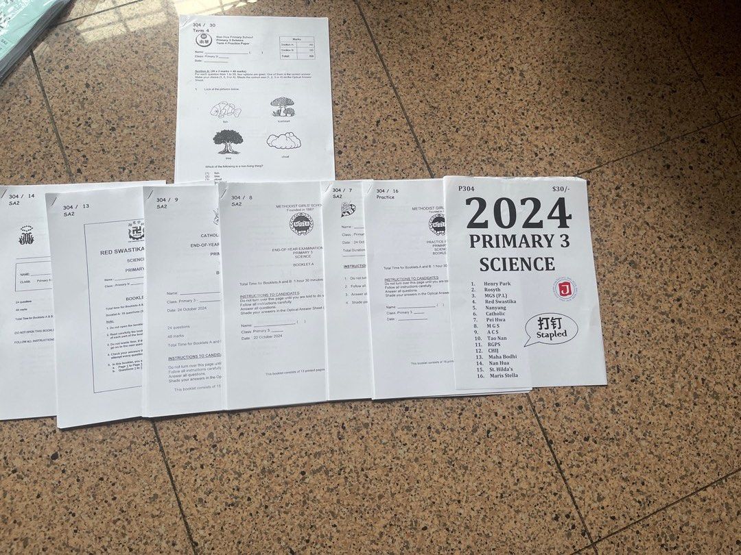 2024 Primary 3 Science Testpapers, Hobbies & Toys, Books & Magazines ...