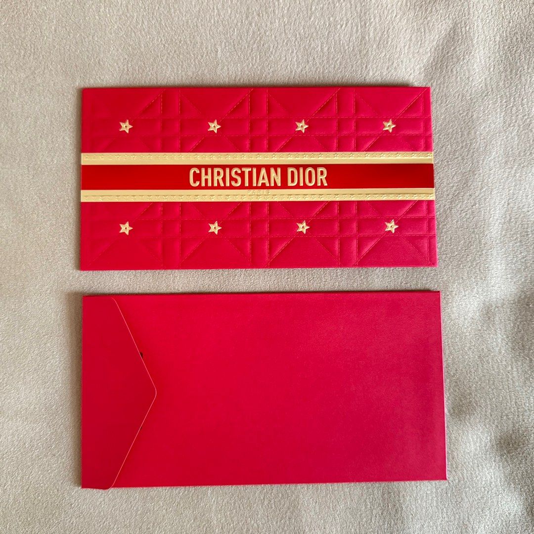 2026 Dior beauty red packet angbao (2 pc), Hobbies & Toys, Stationery ...