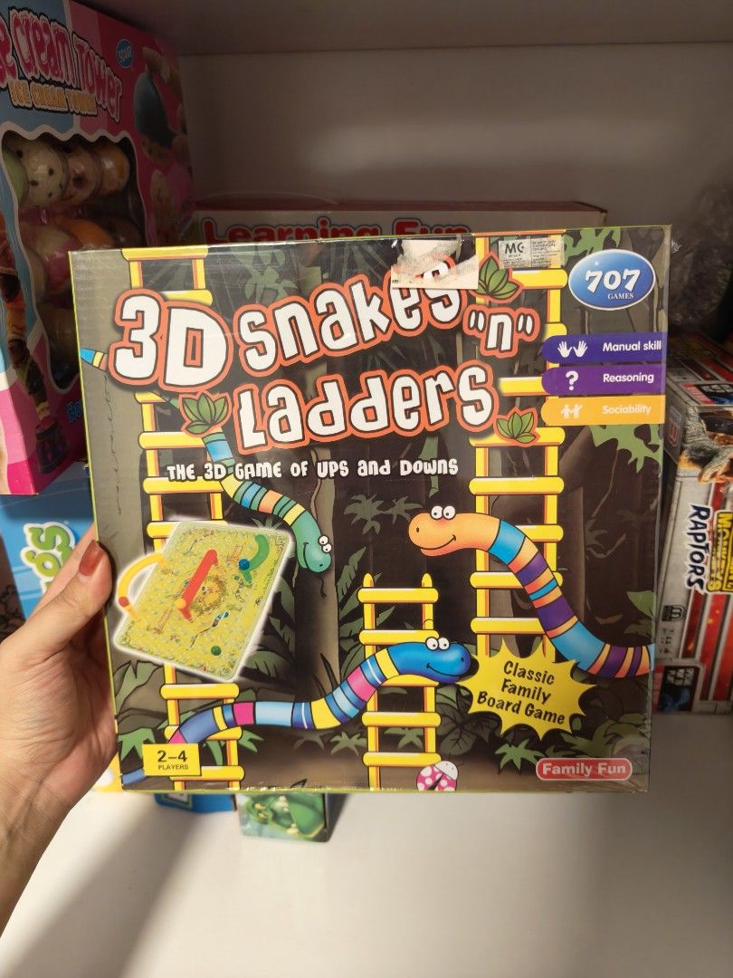 3D Snakes 'n' Ladders Family Board Game, Hobbies & Toys, Toys & Games ...
