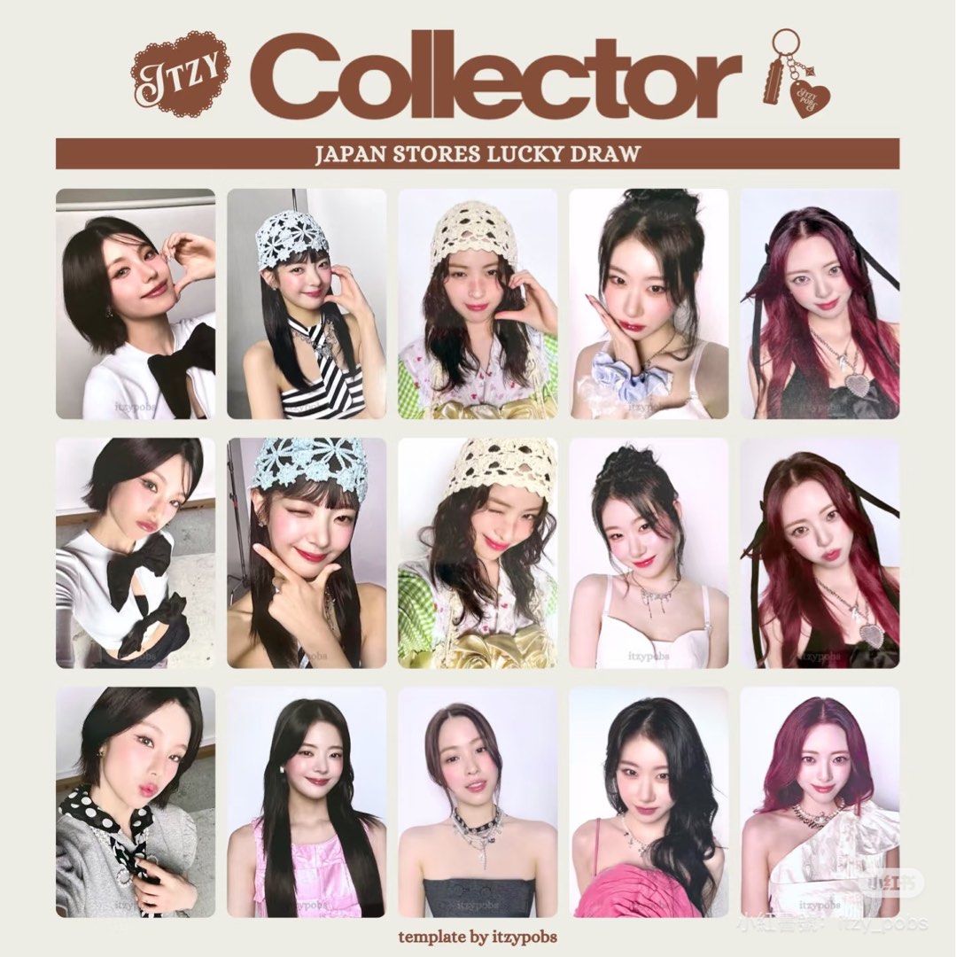 ITZY Japan 2nd Album Collector 日專 Japan store Lucky Draw 小卡一套 Yeji ...