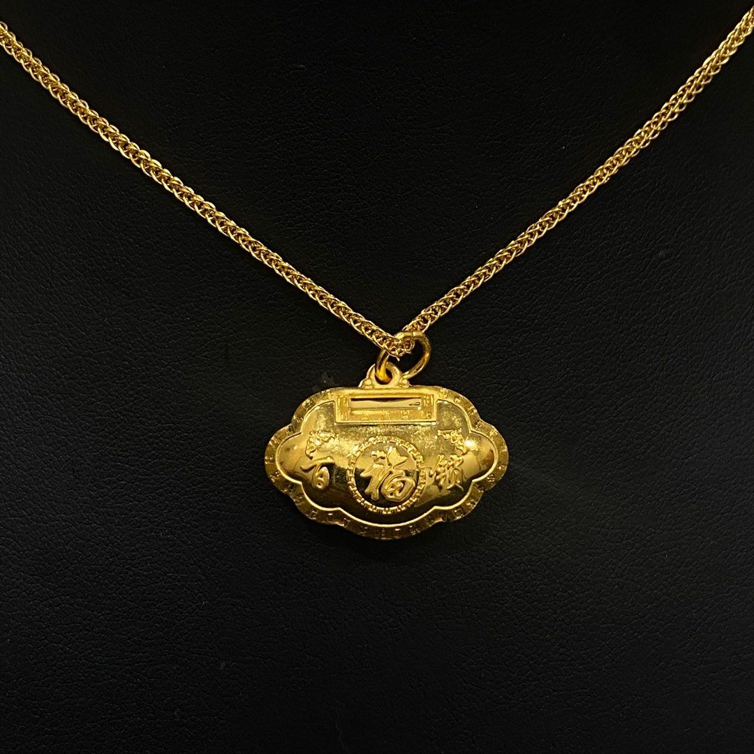SK 999 Gold Chain & Pendant 8.92 grams H601051450, Women's Fashion ...