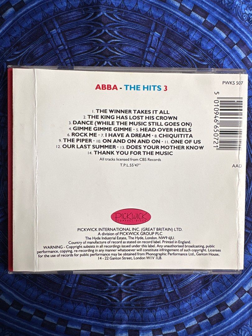 ABBA - The Hits 3 CD, Hobbies & Toys, Music & Media, CDs & DVDs on ...