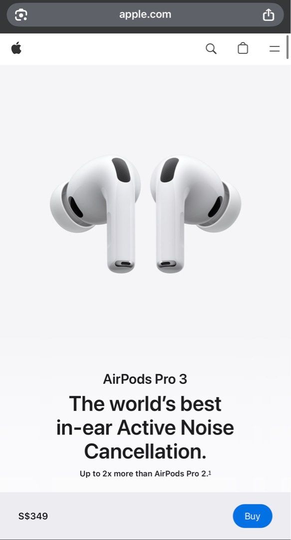 Apple AirPods Pro 3 - Active Noise Cancellation, Audio, Earphones on ...