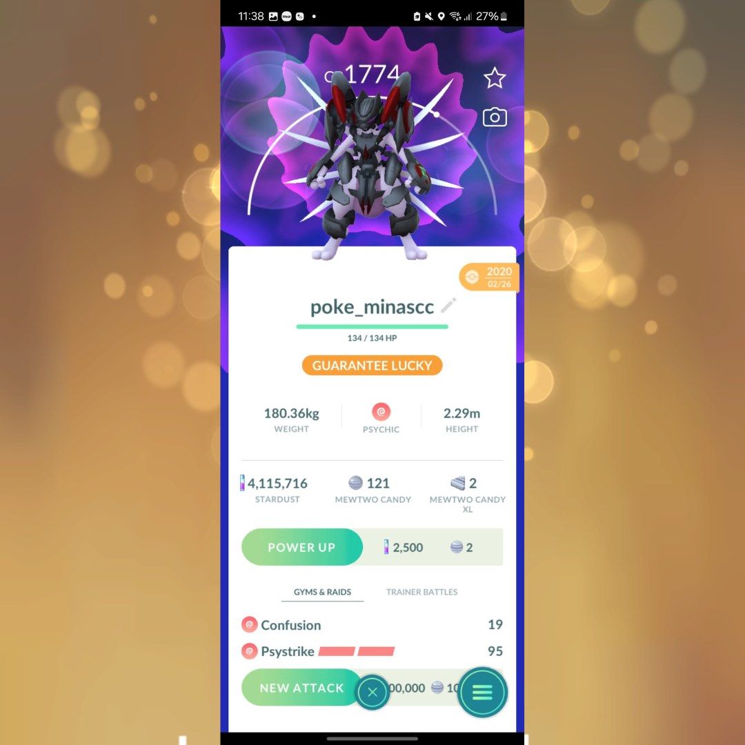 Armored Mewtwo with Legacy Move Guaranteed Lucky 2020 Pokemon Go, Video ...