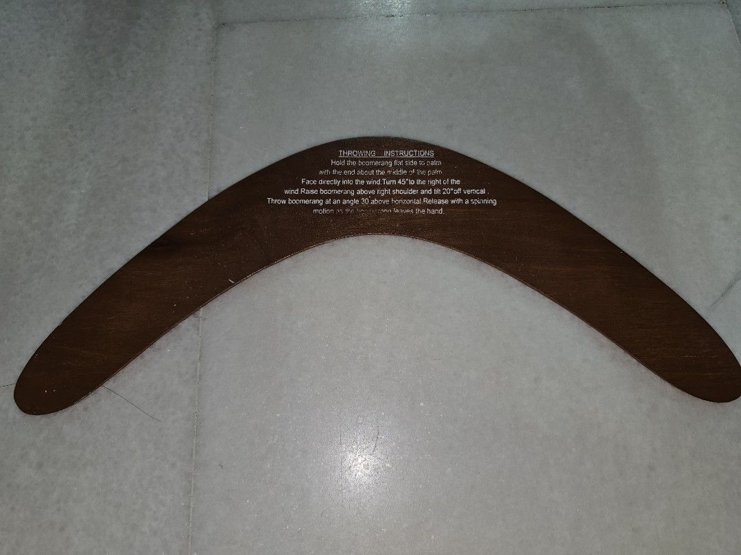 [AUTHENTIC] Hand-Painted Australian Boomerang, Hobbies & Toys, Toys ...