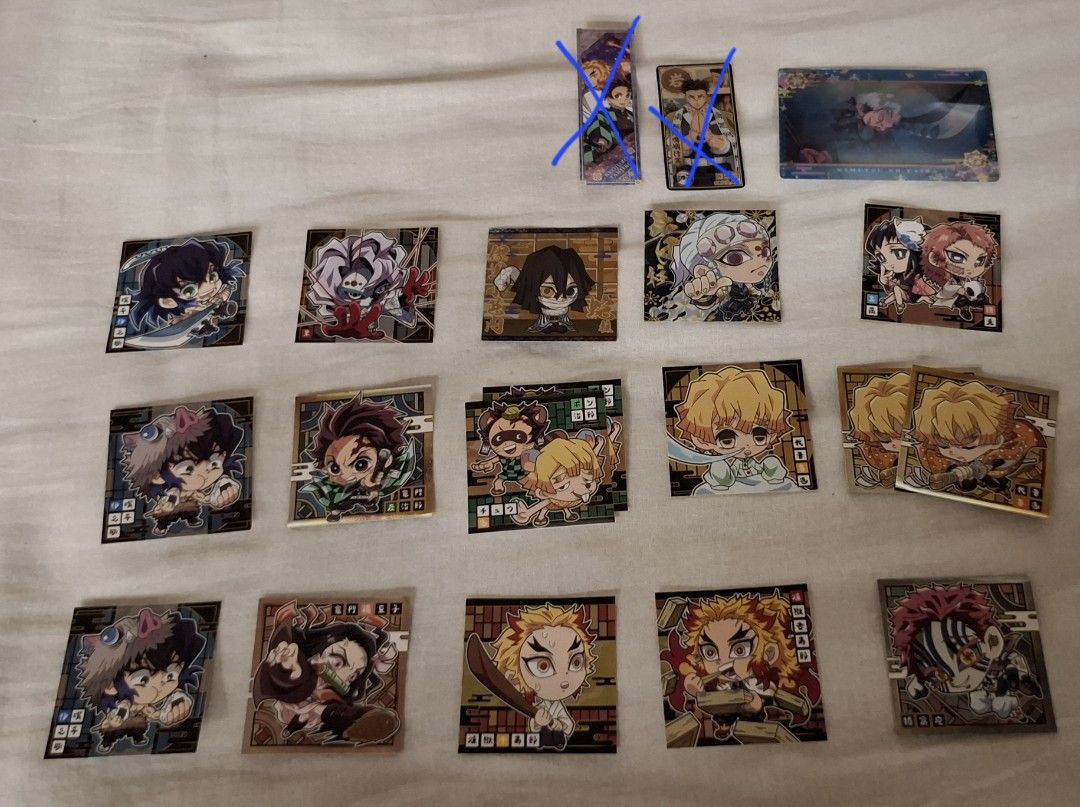 [AUTHENTIC] Demon slayer box, waffle stickers, Hobbies & Toys ...