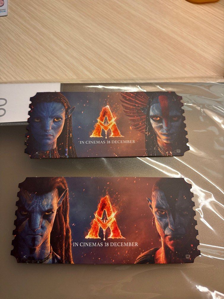 Avatar: Fire and Ash Collectable Tickets, Tickets & Vouchers, Event ...