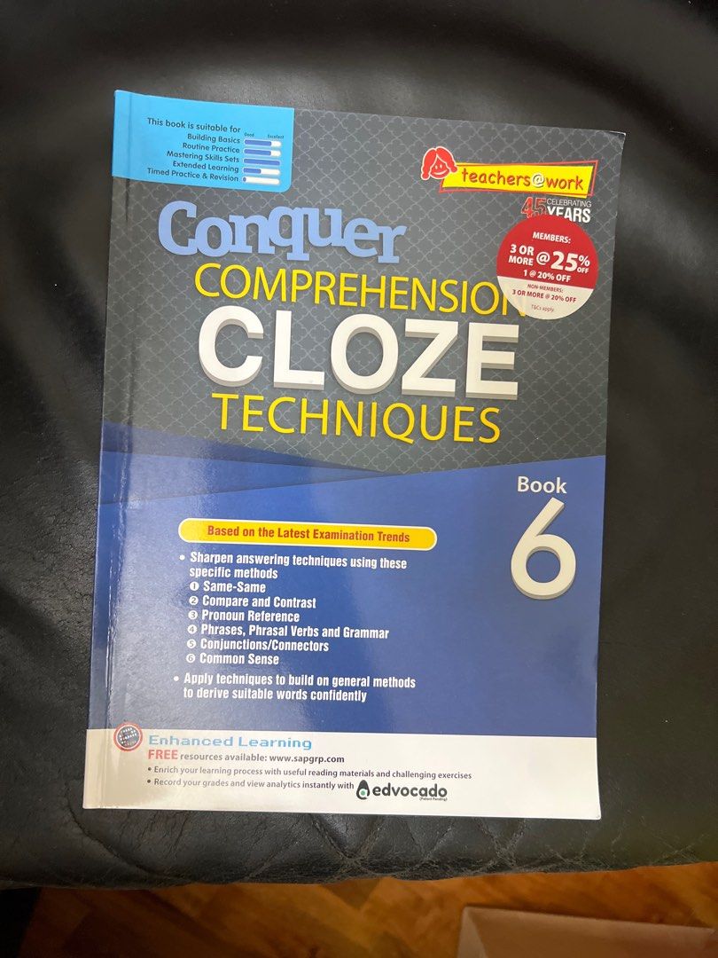 Conquer Comprehension Cloze Techniques Book 6, Hobbies & Toys, Books ...