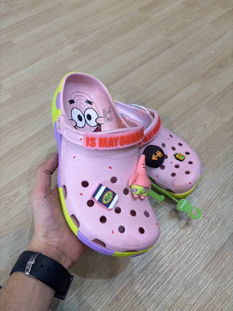 Crocs Classic Clog Patrick Star, Men's Fashion, Footwear, Flipflops and ...