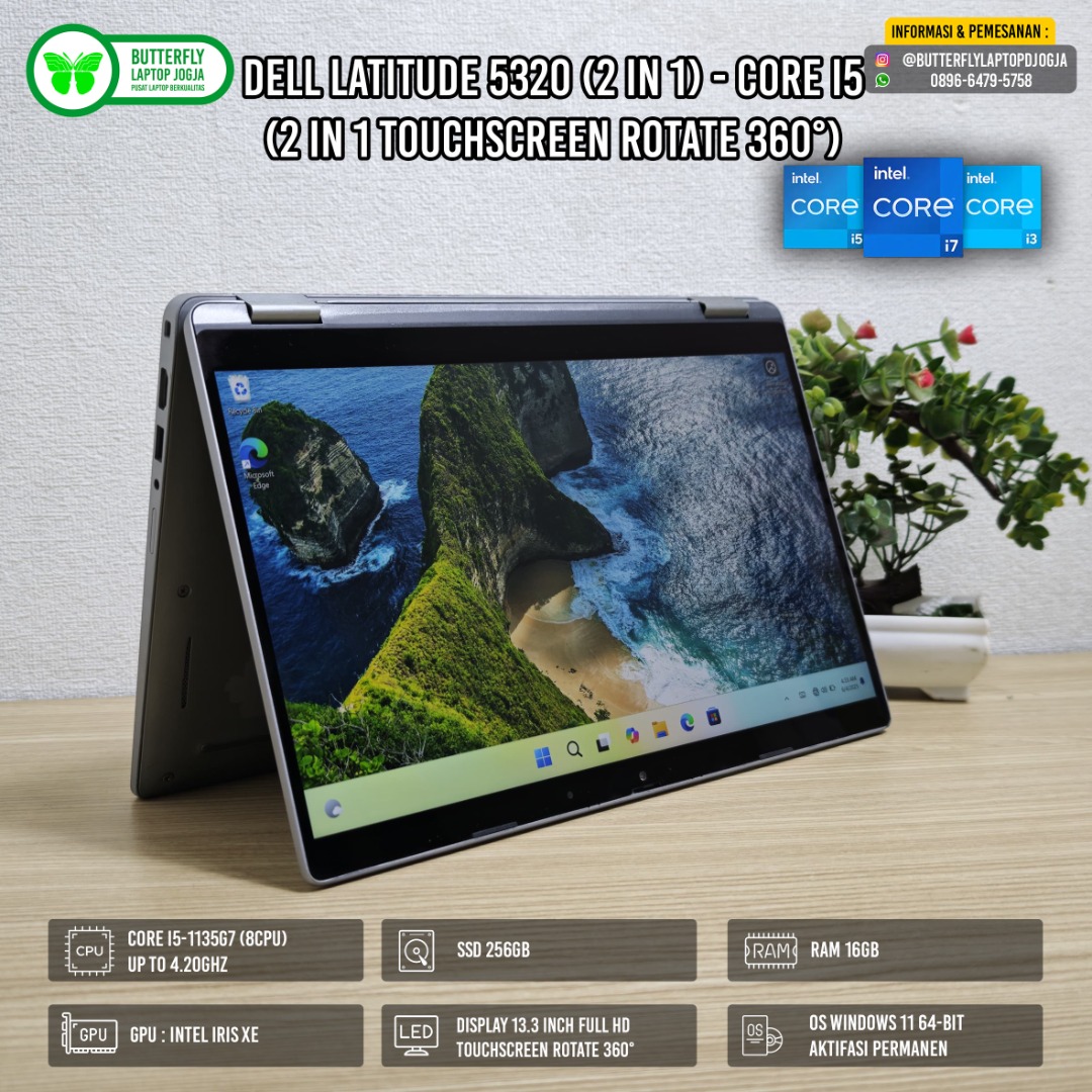 Dell Latitude 5320 (2 in 1) Touchscreen Rotate 360° Core I5-1135G7 GEN ...