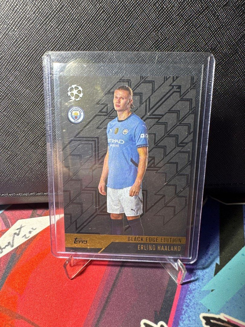 Erling Haaland Black Edge Edition Trading Card, Hobbies & Toys, Toys ...