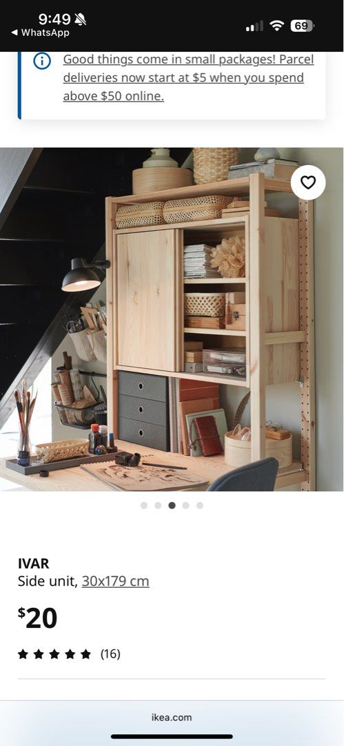 IKEA IVAR Side Units & shelve, Furniture & Home Living, Furniture ...