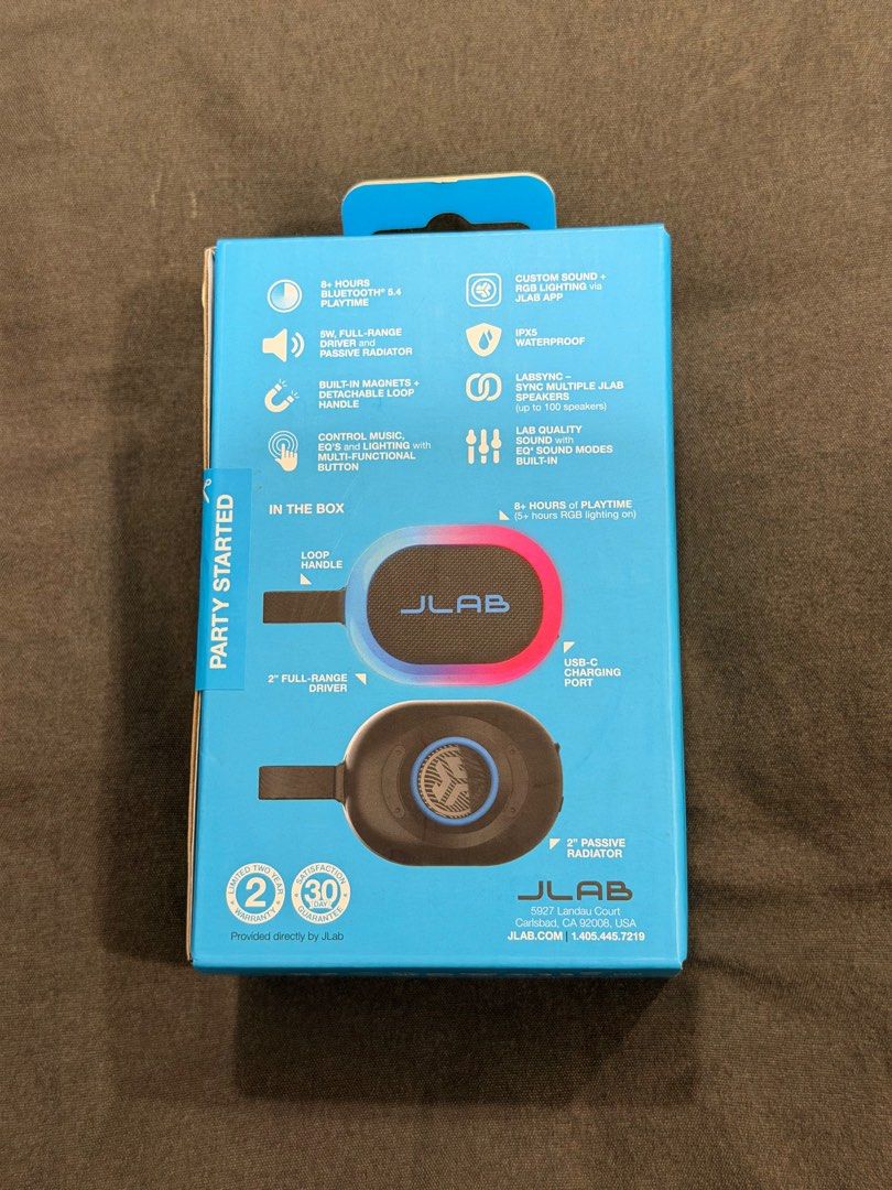 JLab Pop Party Ultra-Portable Bluetooth Speaker, Audio, Soundbars ...