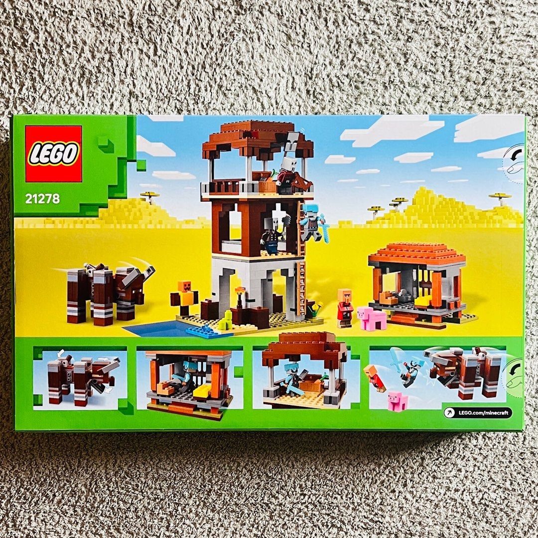 Lego Minecraft 21278 The Pillager Outpost and Ravager, Hobbies & Toys ...