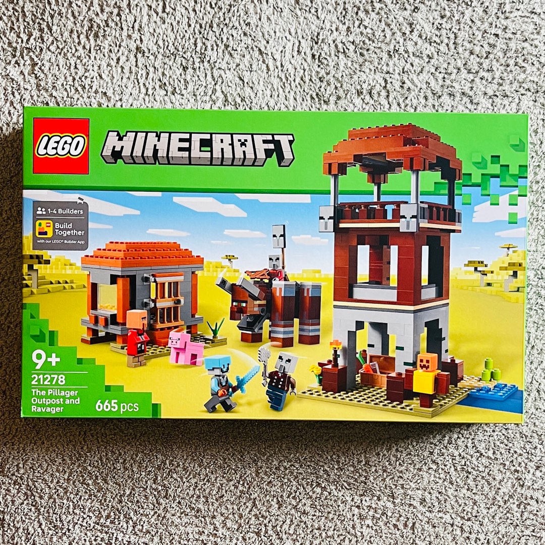 Lego Minecraft 21278 The Pillager Outpost and Ravager, Hobbies & Toys ...