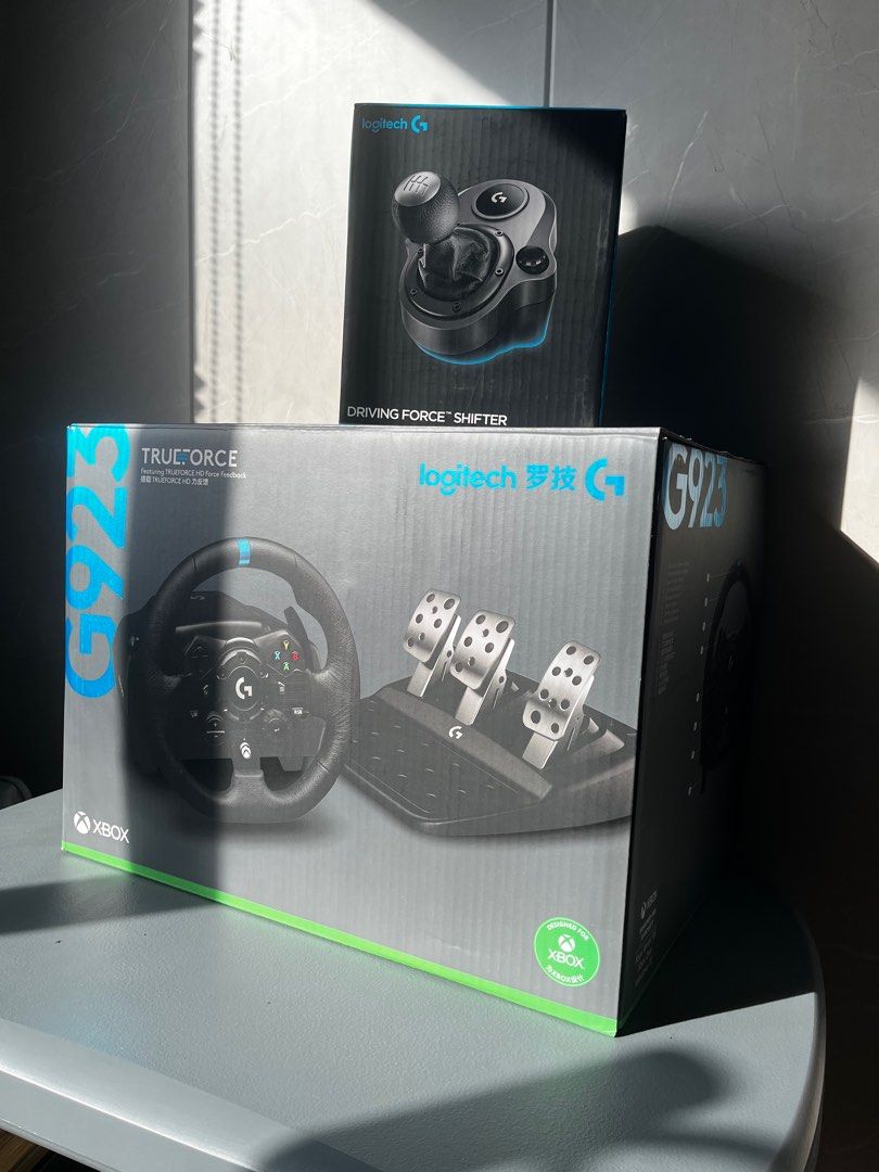 Logitech G923 Racing Wheel and Shifter, Video Gaming, Gaming ...