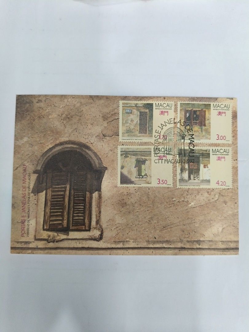 Macau FDC Portas e Janelas, Hobbies & Toys, Memorabilia & Collectibles ...