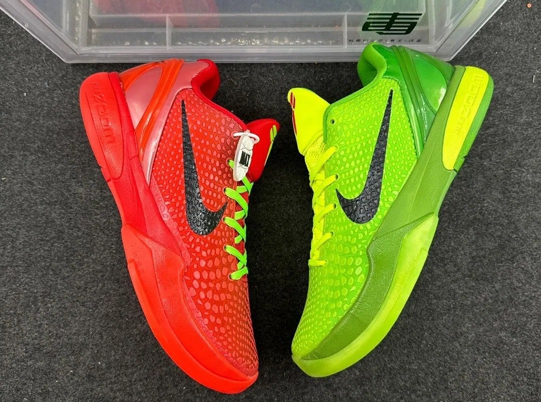 Nike Kobe 6 Grinch/Reverse Grinch Mismatch, Men's Fashion, Footwear ...