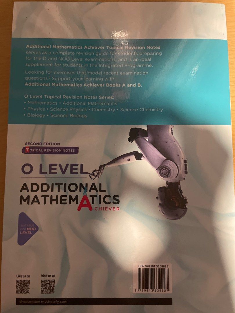 O Level Additional Mathematics Achiever Topical Revision Notes, Hobbies ...