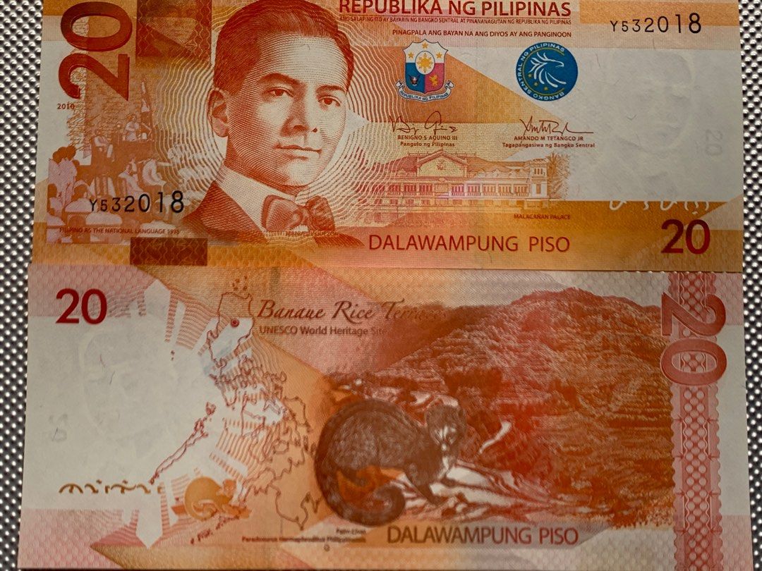 PHILIPPINES 🇵🇭 2010 first Serial 20 PESOS BANKNOTES UNCIRCULATED ...