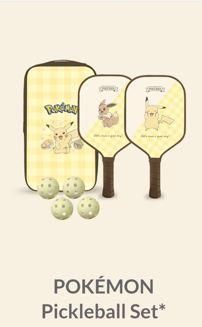 Pokémon Pickleball Set, Sports Equipment, Sports & Games, Racket & Ball ...